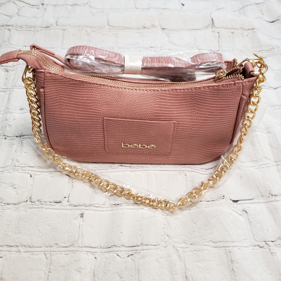 bebe | Bags | Bebe Fabiola Small Shoulder Bag Dusty Rose | Poshmark